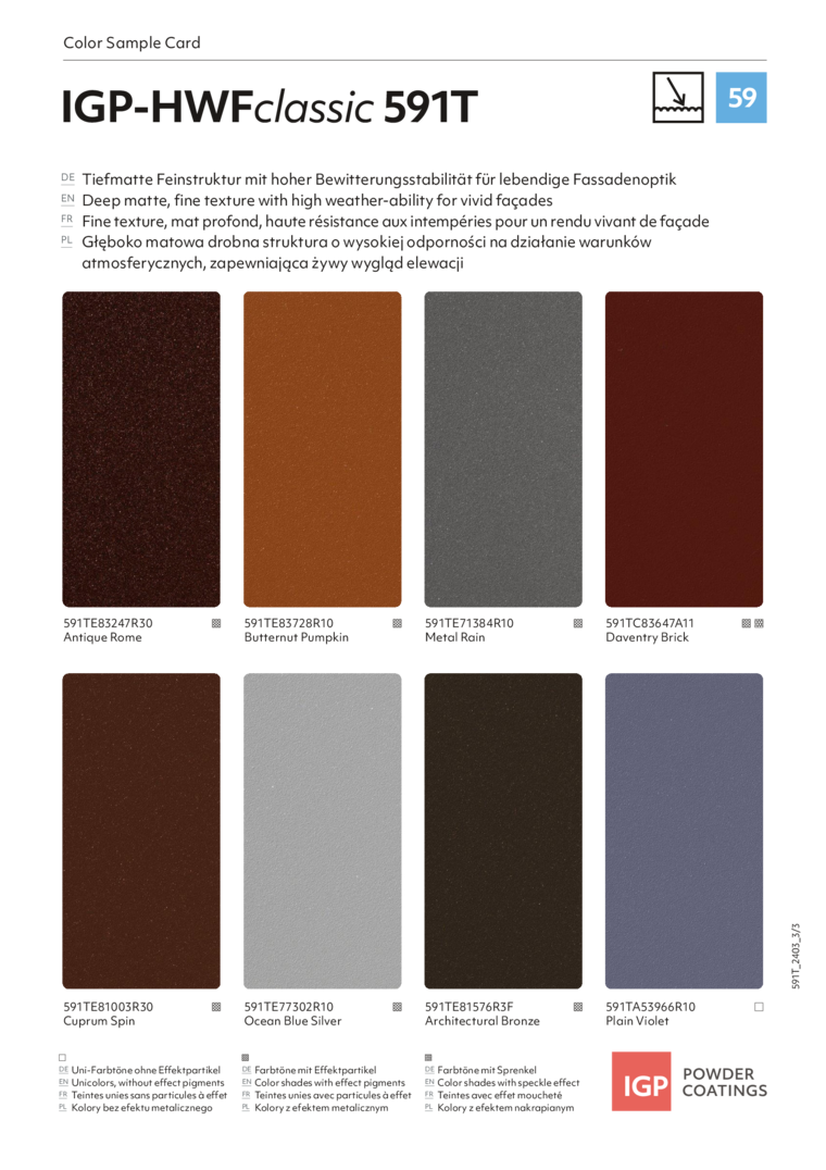 IGP Powder Coating: Request Brochures and Sample Collections